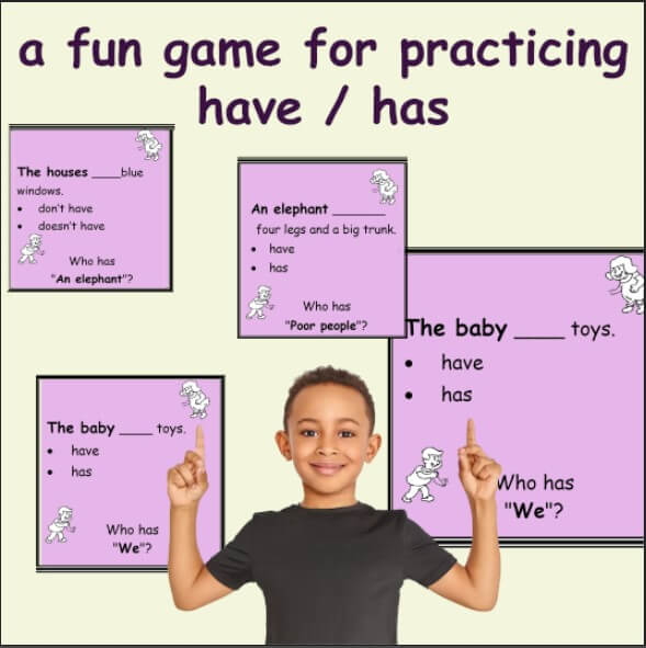 משחק who has ? - Riki English ריקי אינגליש